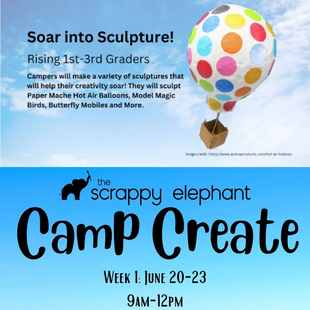 Summer Art Camp — The Scrappy Elephant — Creative Reuse Charlottesville
