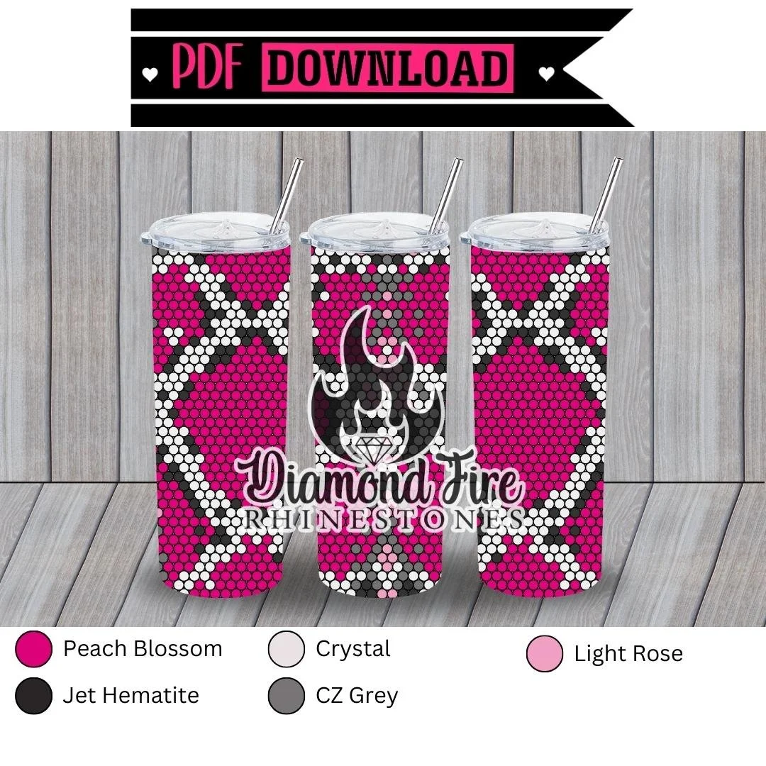 Pink Snakeskin 20oz Skinny Straight ss20 Pattern (HOGG, Craft Haven ...