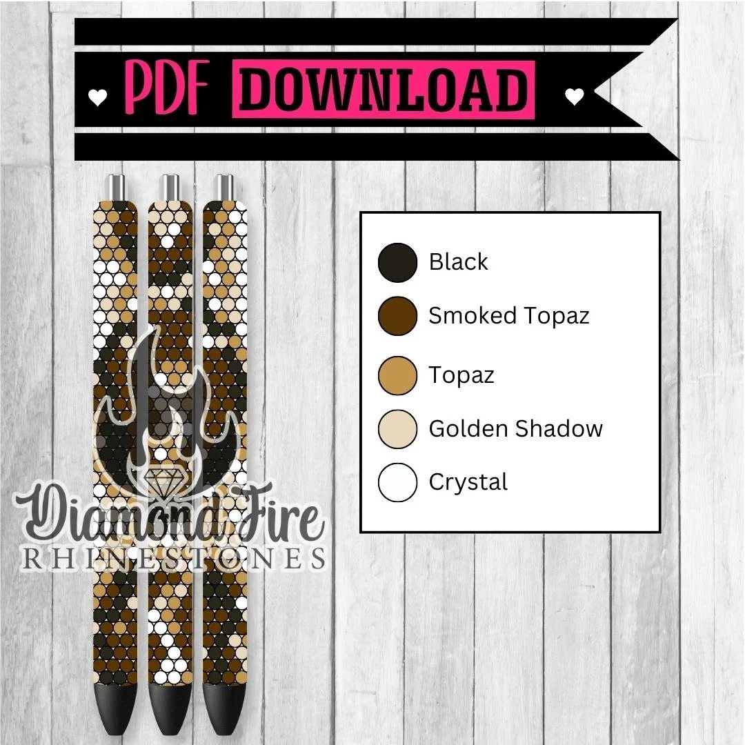 Nude Snakeskin Stainless Steel Pen ss10 Pattern — Diamond Fire Rhinestones