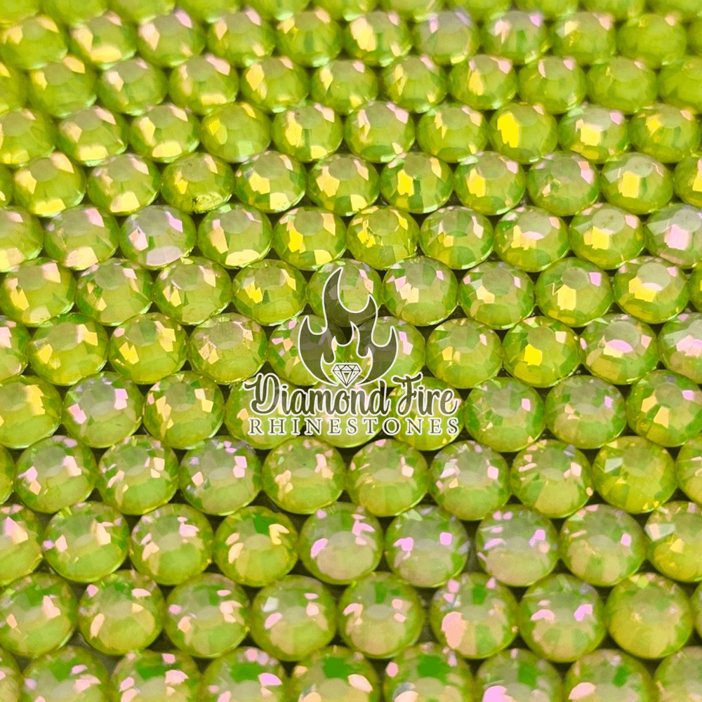 Flatback Amber Fire Opal Glass Rhinestones — Diamond Fire Rhinestones