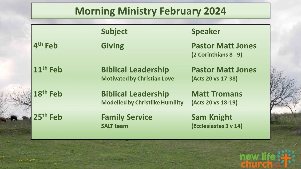 Sunday Services — Wall Heath Evangelical Free church