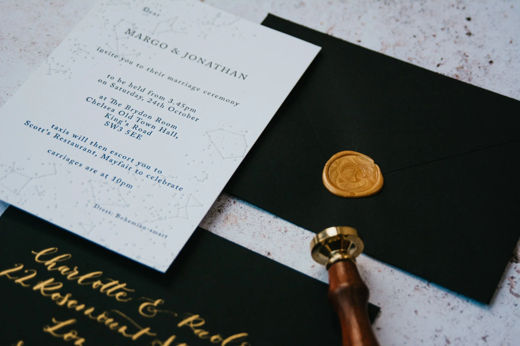 Micro wedding inspiration: Luxury invitations for Scotts Mayfair Couple ...