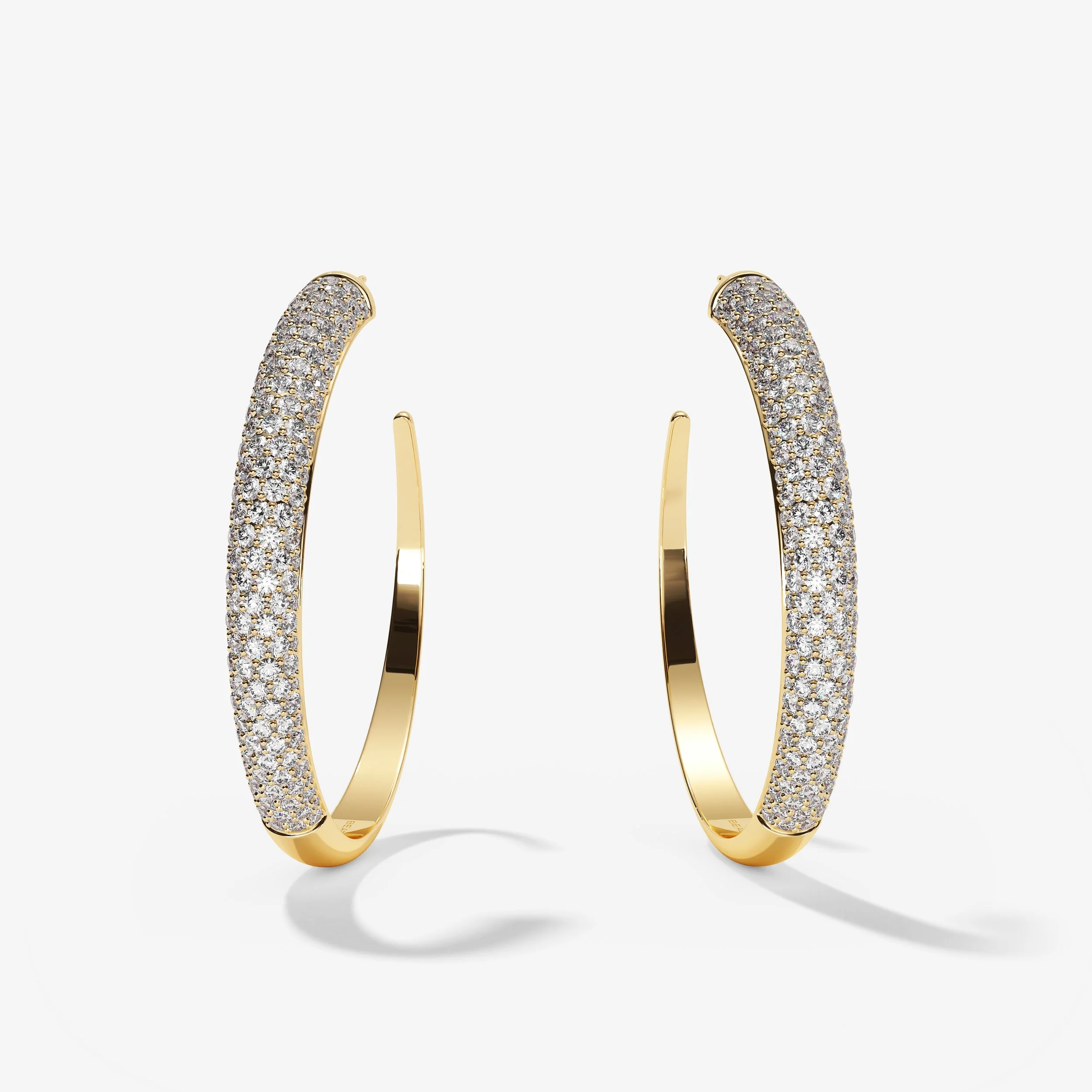 Lenaka Large Diamond Hoop Earrings — Beabond