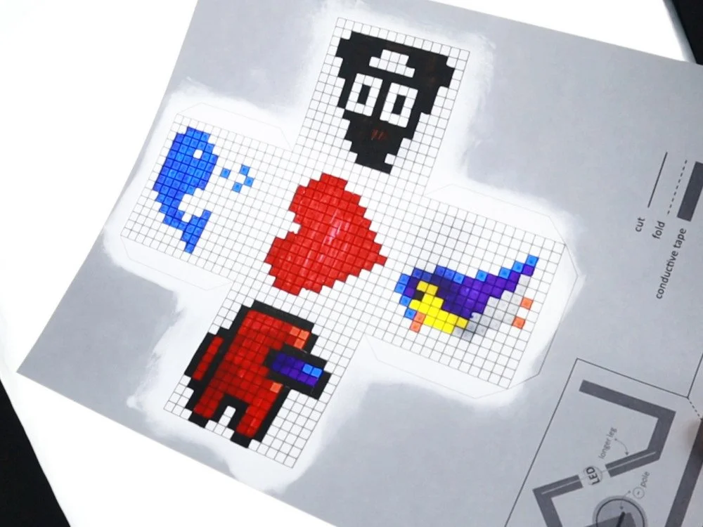 LED Pixel Art Cubes for Kids — Volt, Paper, Scissors!
