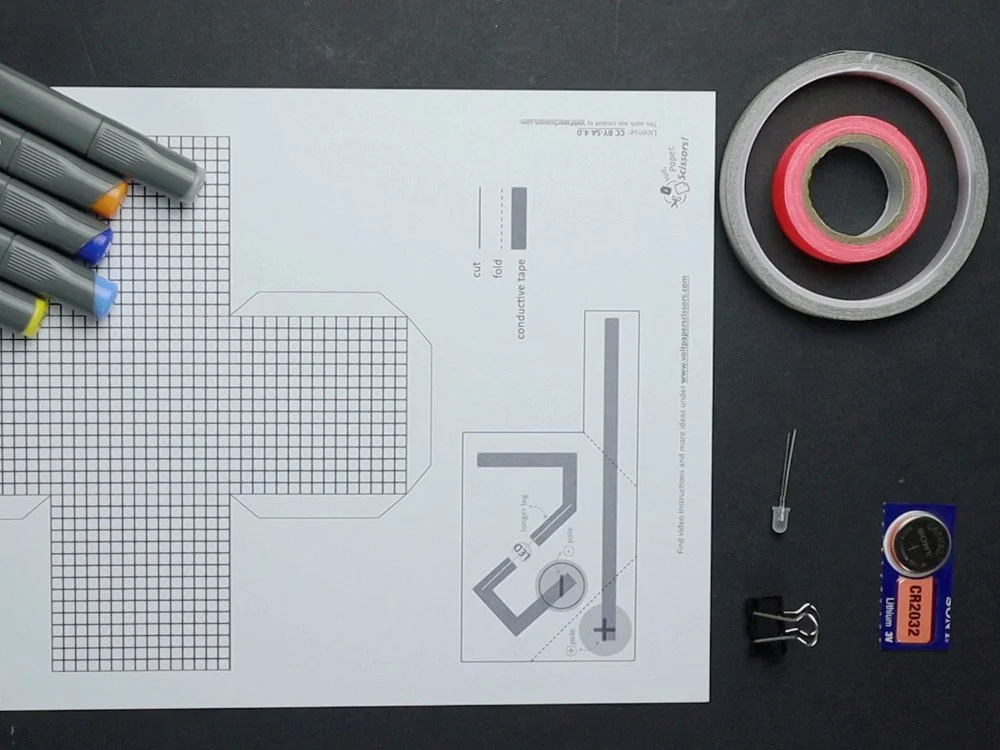 LED Pixel Art Cubes for Kids — Volt, Paper, Scissors!