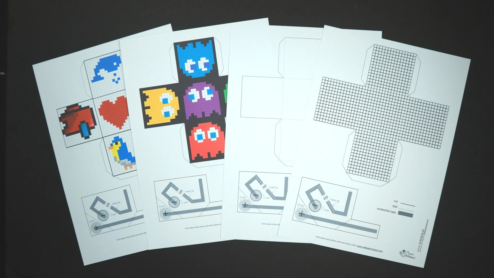 LED Pixel Art Cubes for Kids — Volt, Paper, Scissors!
