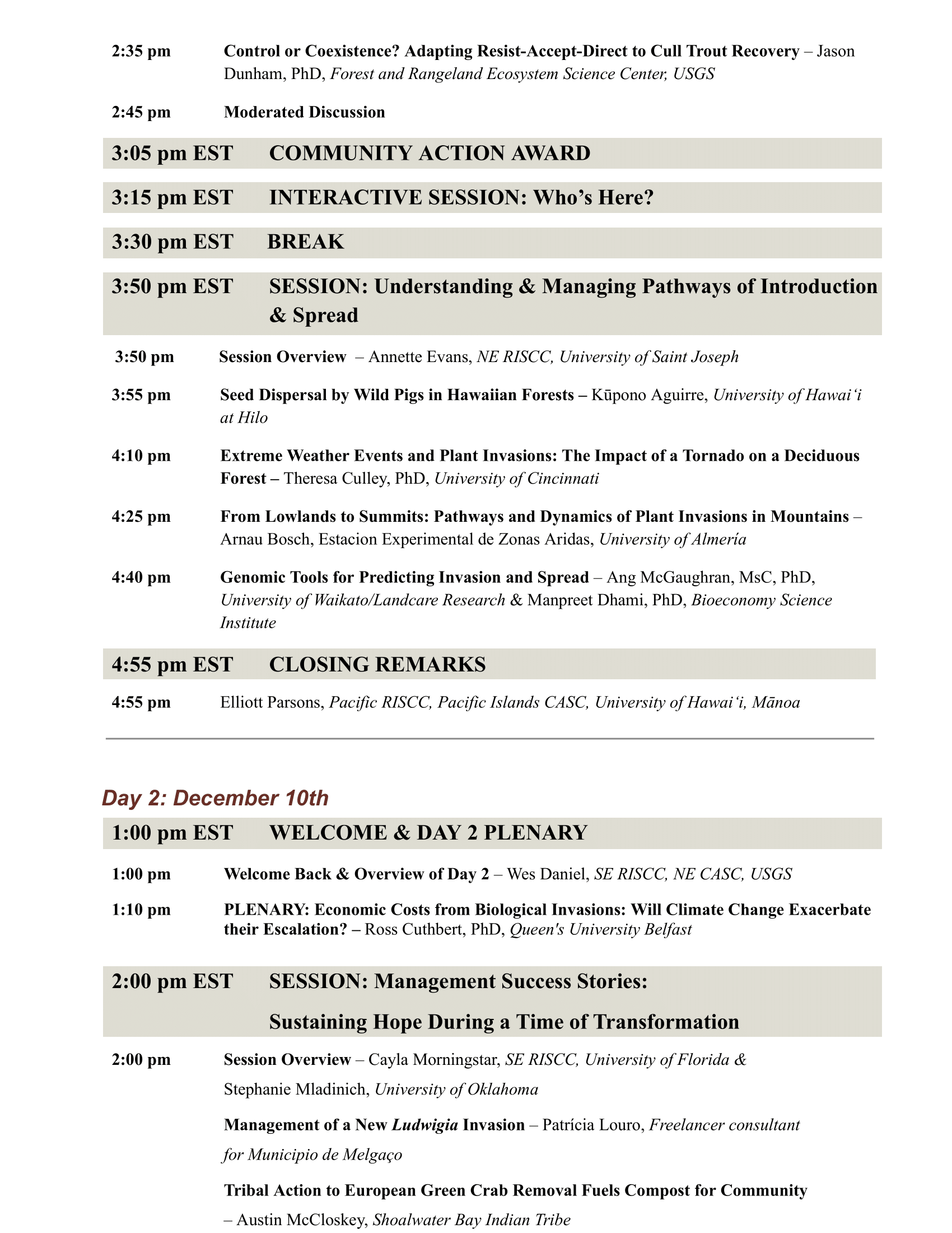 IISCCC 2025 — RISCC Management