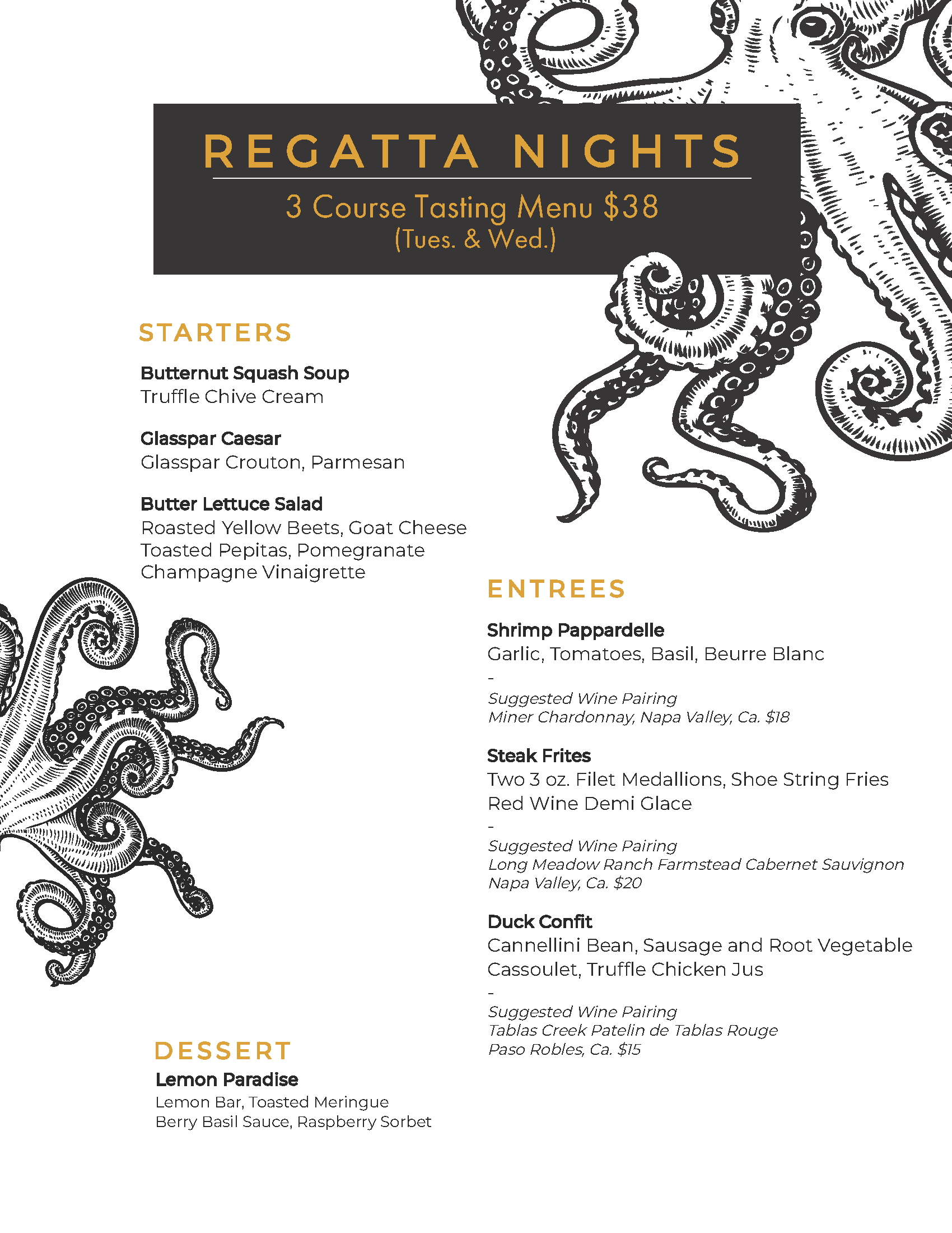 REGATTA NIGHT — Glasspar Restaurant