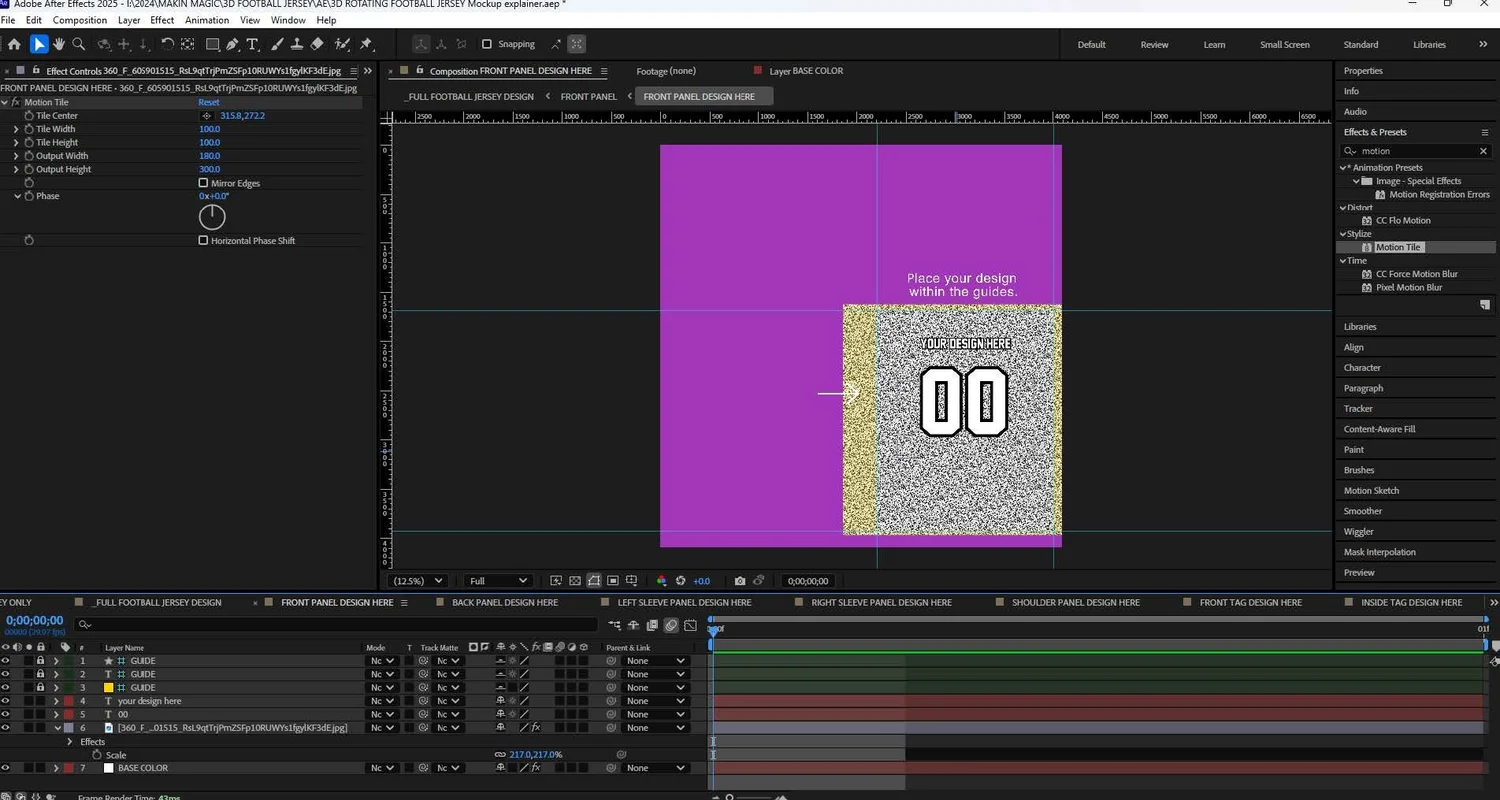 HOW TO CUSTOMIZE 3D FOOTBALL JERSEY MOCKUP IN AFTER EFFECTS — Makin’ Magic