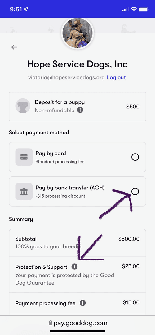 Puppy Application — Hope Service Dogs, Inc