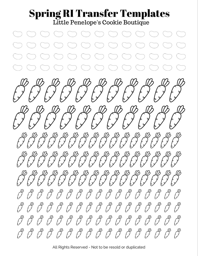 Royal Icing Transfer Templates — Little Penelope's Cookie Boutique, LLCs