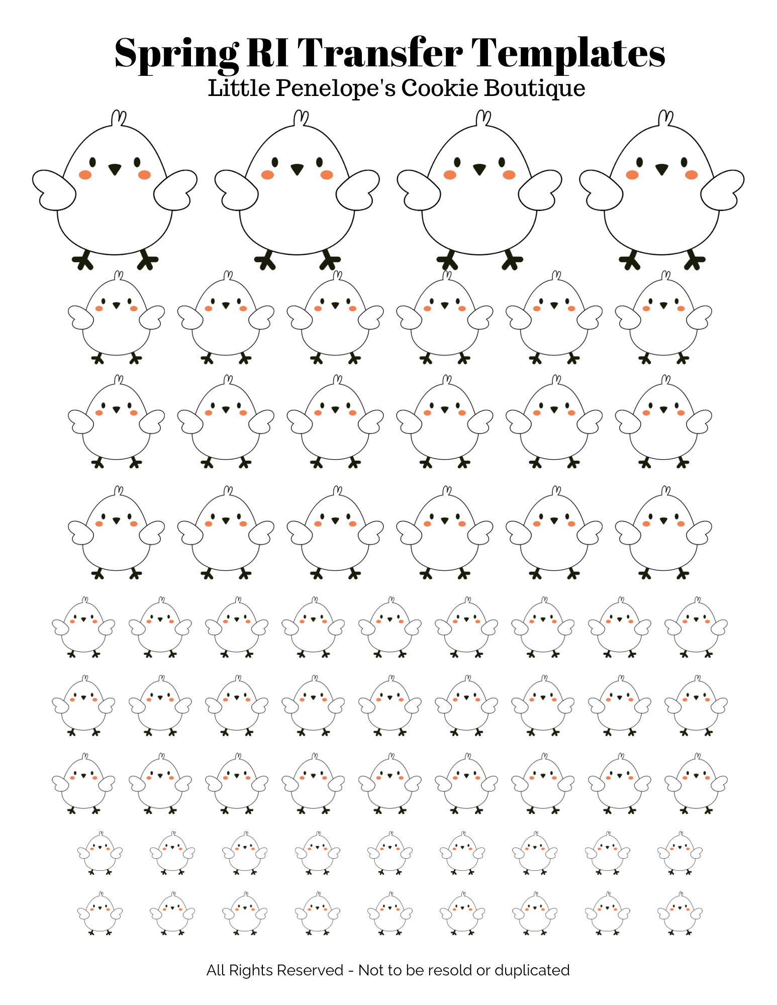 Royal Icing Transfer Templates — Little Penelope's Cookie Boutique, LLCs