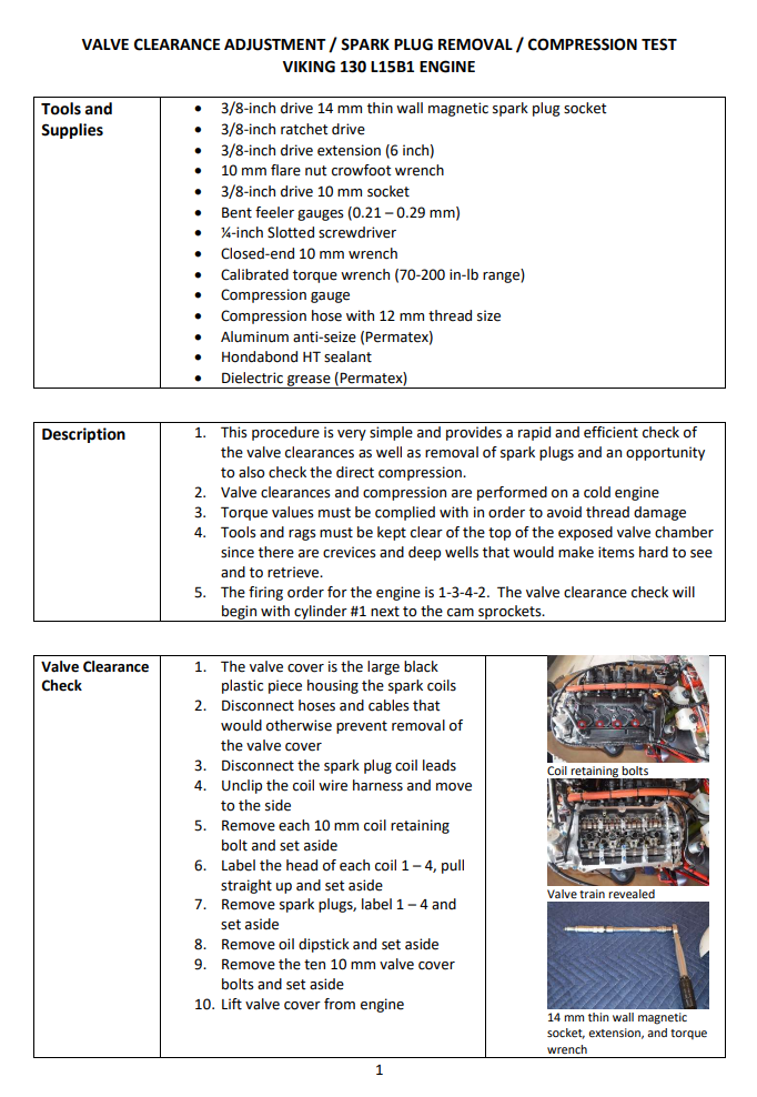 Spark Plug Removal & Compression Test — Viking Aircraft Engines