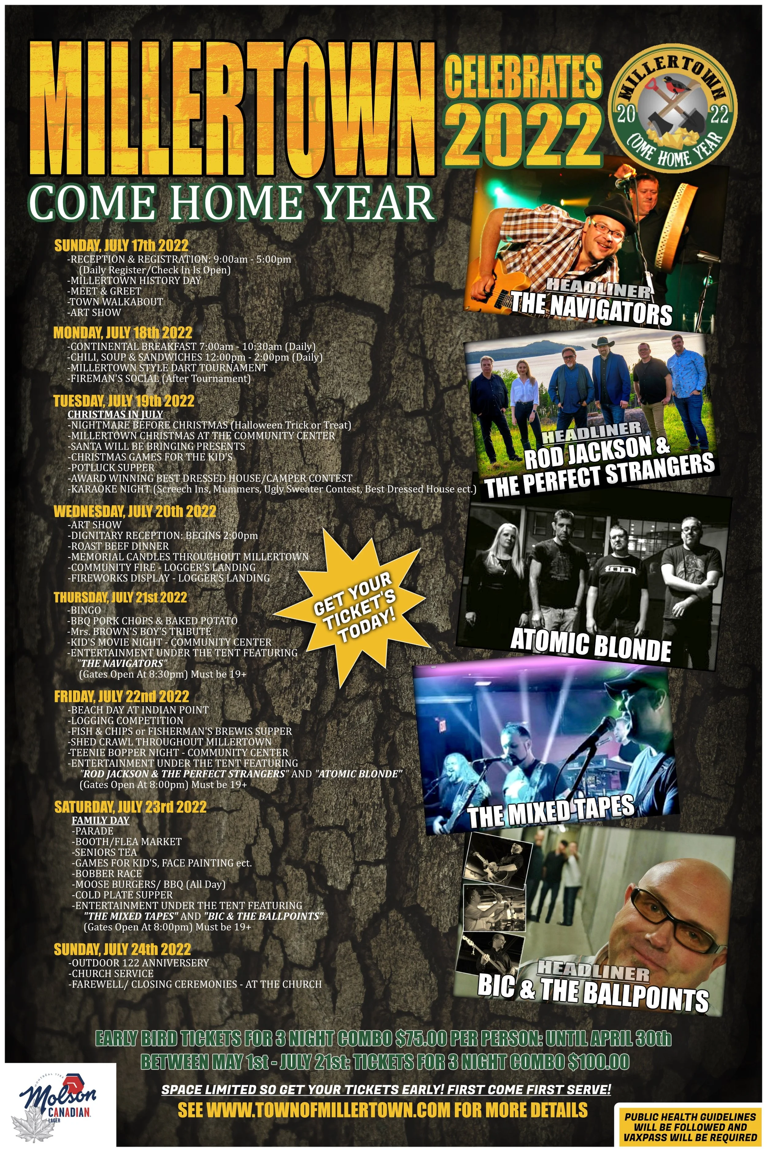 Tickets and Itinerary — Town of Millertown