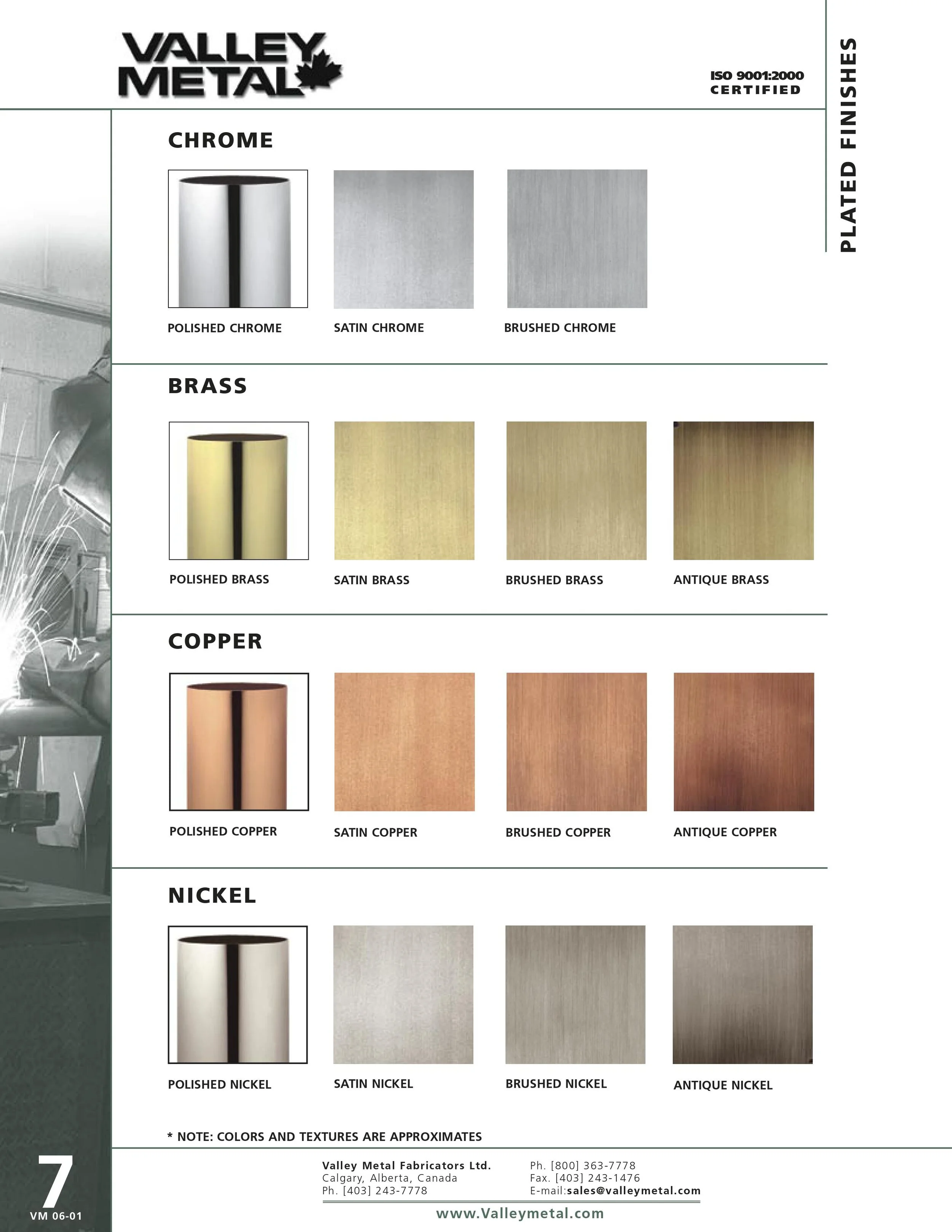 Finishes — Valley Metal Ltd.