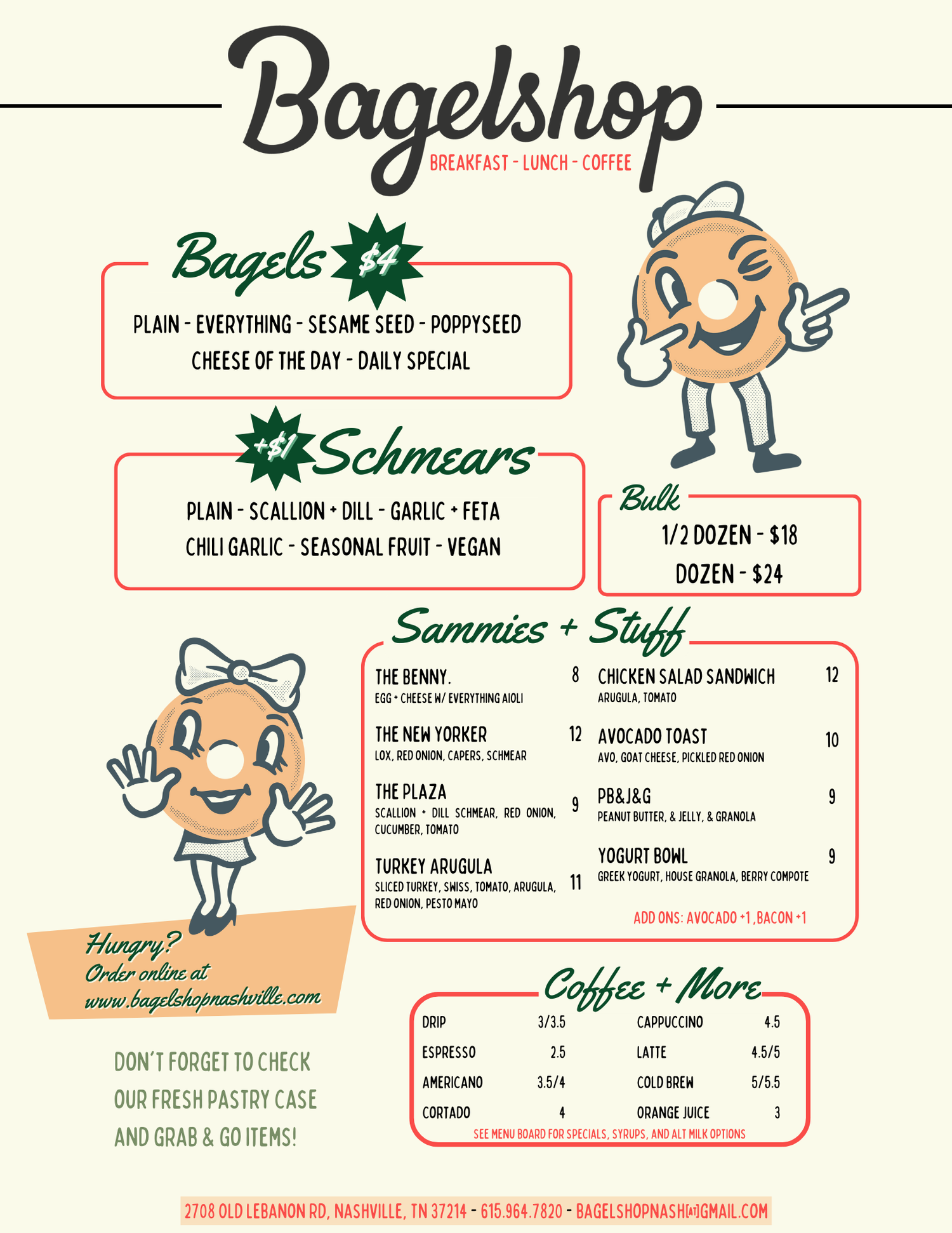 Donelson - Menu — Bagelshop