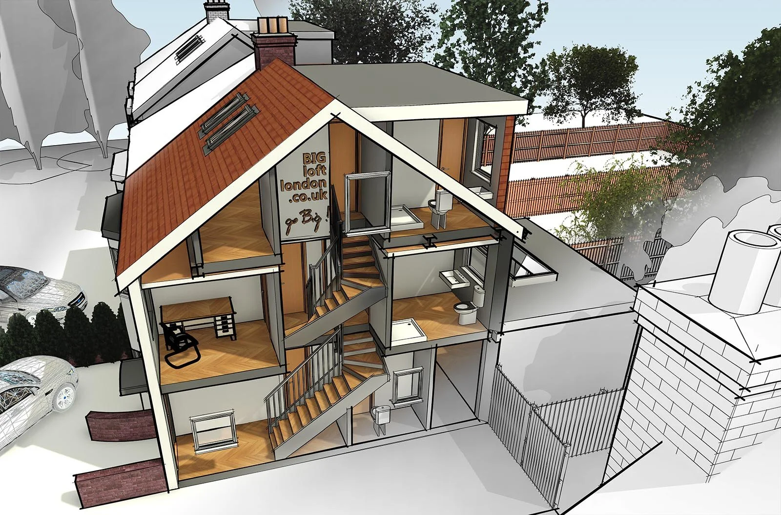 Loft conversion London - Islington L shape loft conversion — Big Loft ...