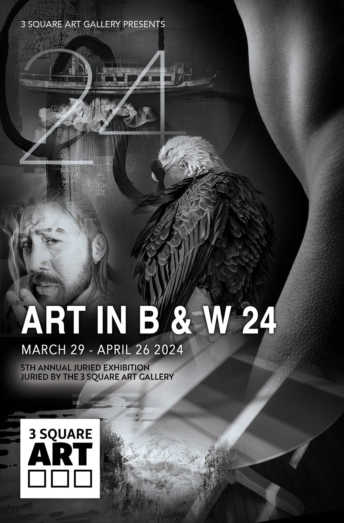Call for Entry - Art in B & W 24, 5th Annual Juried Exhibition at 3 ...