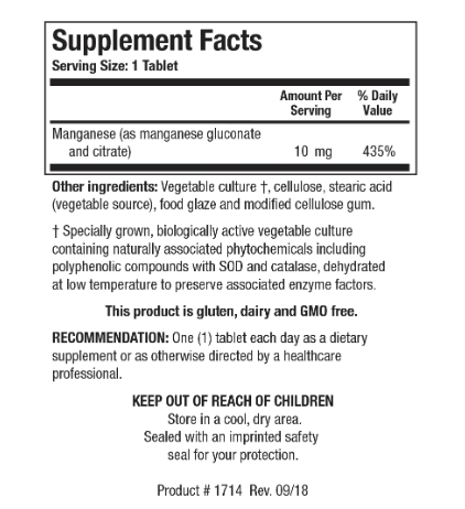 Mn-Zyme™ (10 mg) — Nutrition & Whole Health Solutions