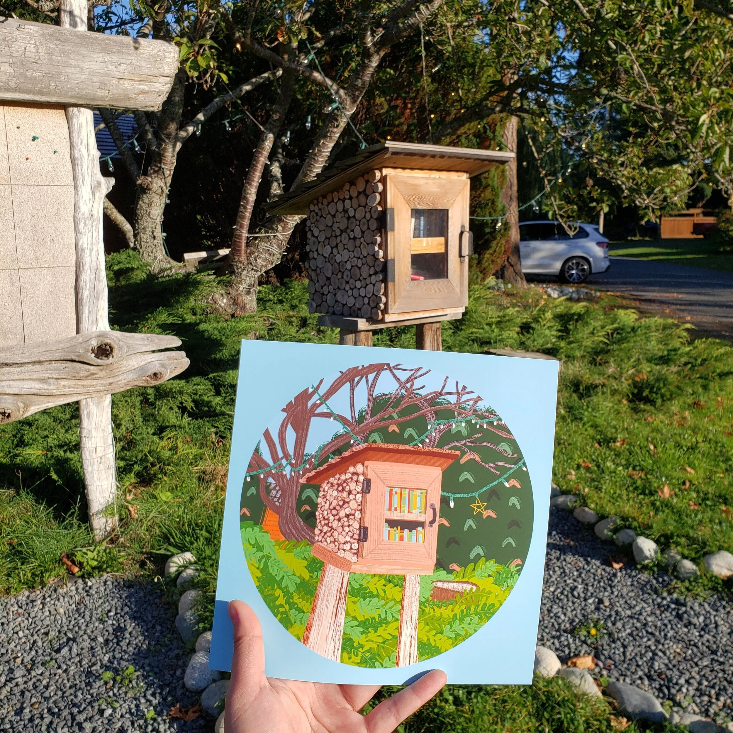 Tiny Library on Chartwell — Art by Sharon Lam
