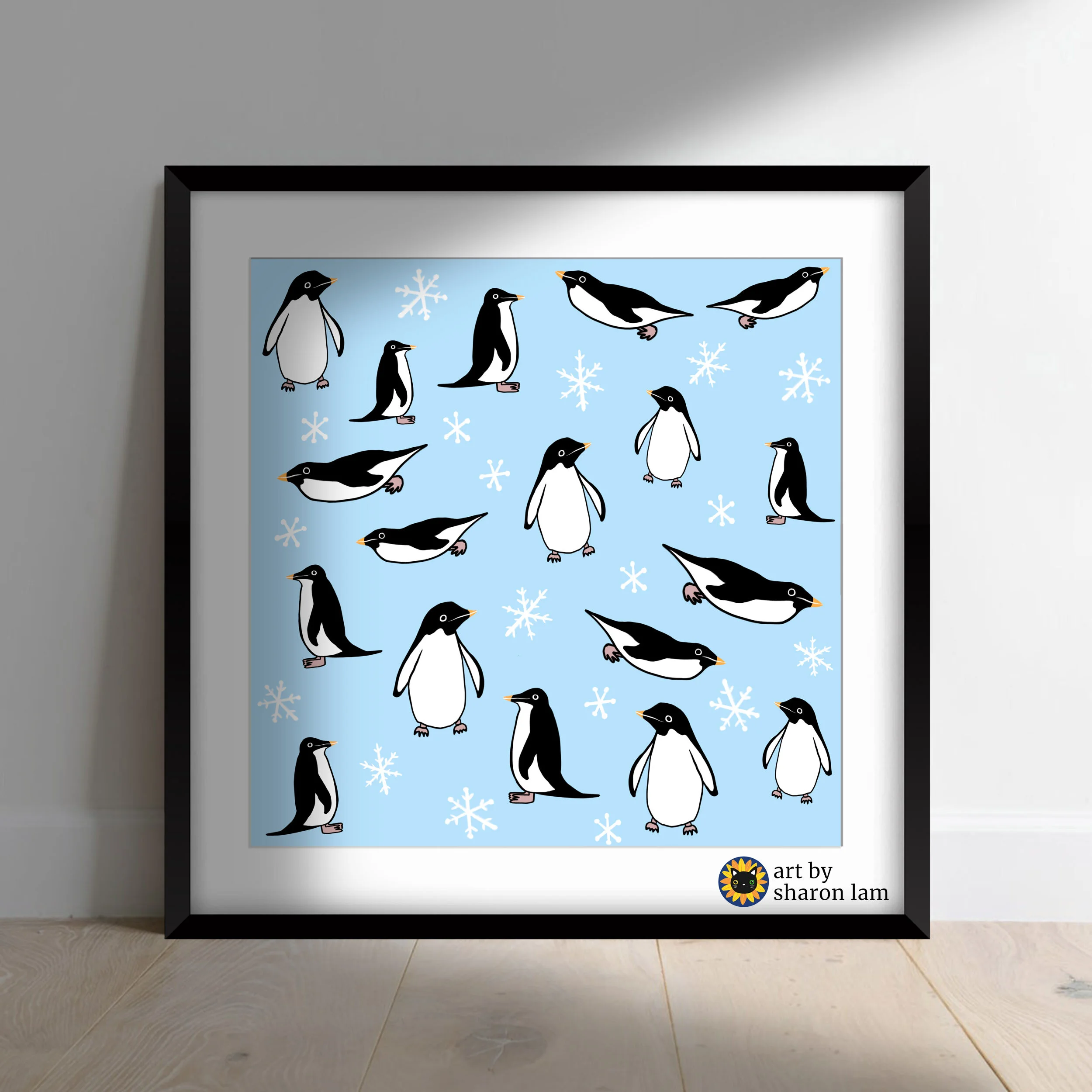 Adélie Penguins — Art by Sharon Lam