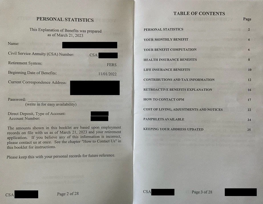 OPM Annuity Booklet, aka The Blue Book — Barfield Financial