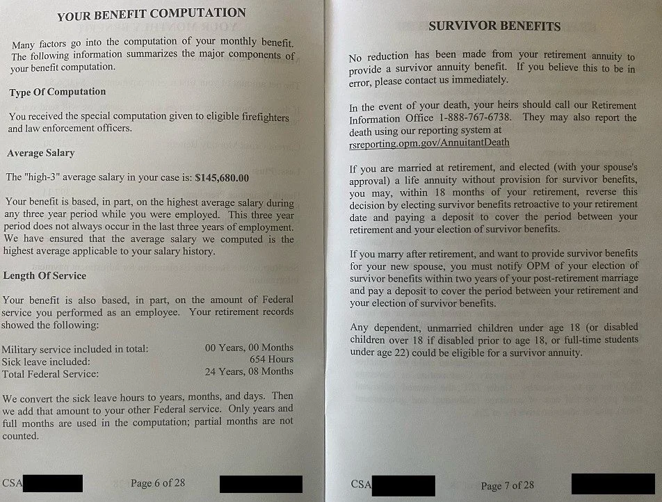 OPM Annuity Booklet, aka The Blue Book — Barfield Financial