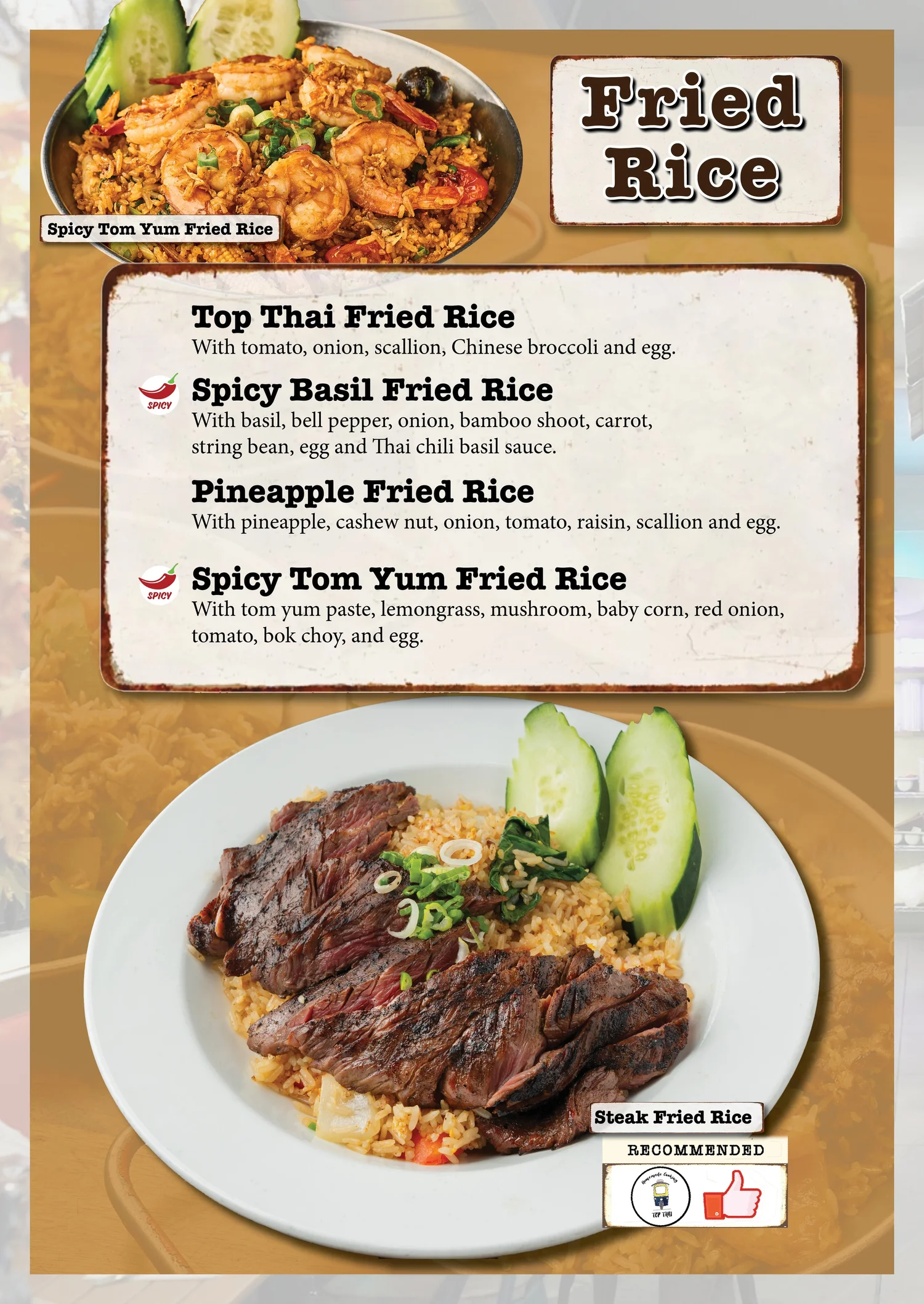 FOOD MENU — TOP THAI VINTAGE