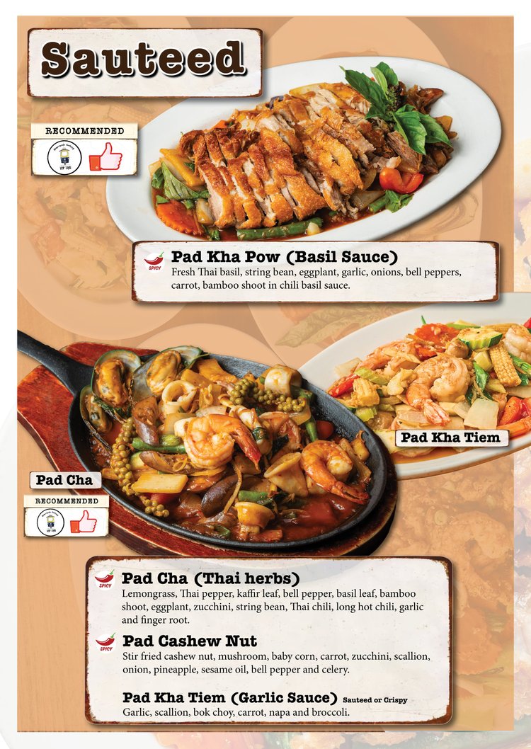 FOOD MENU — TOP THAI VINTAGE