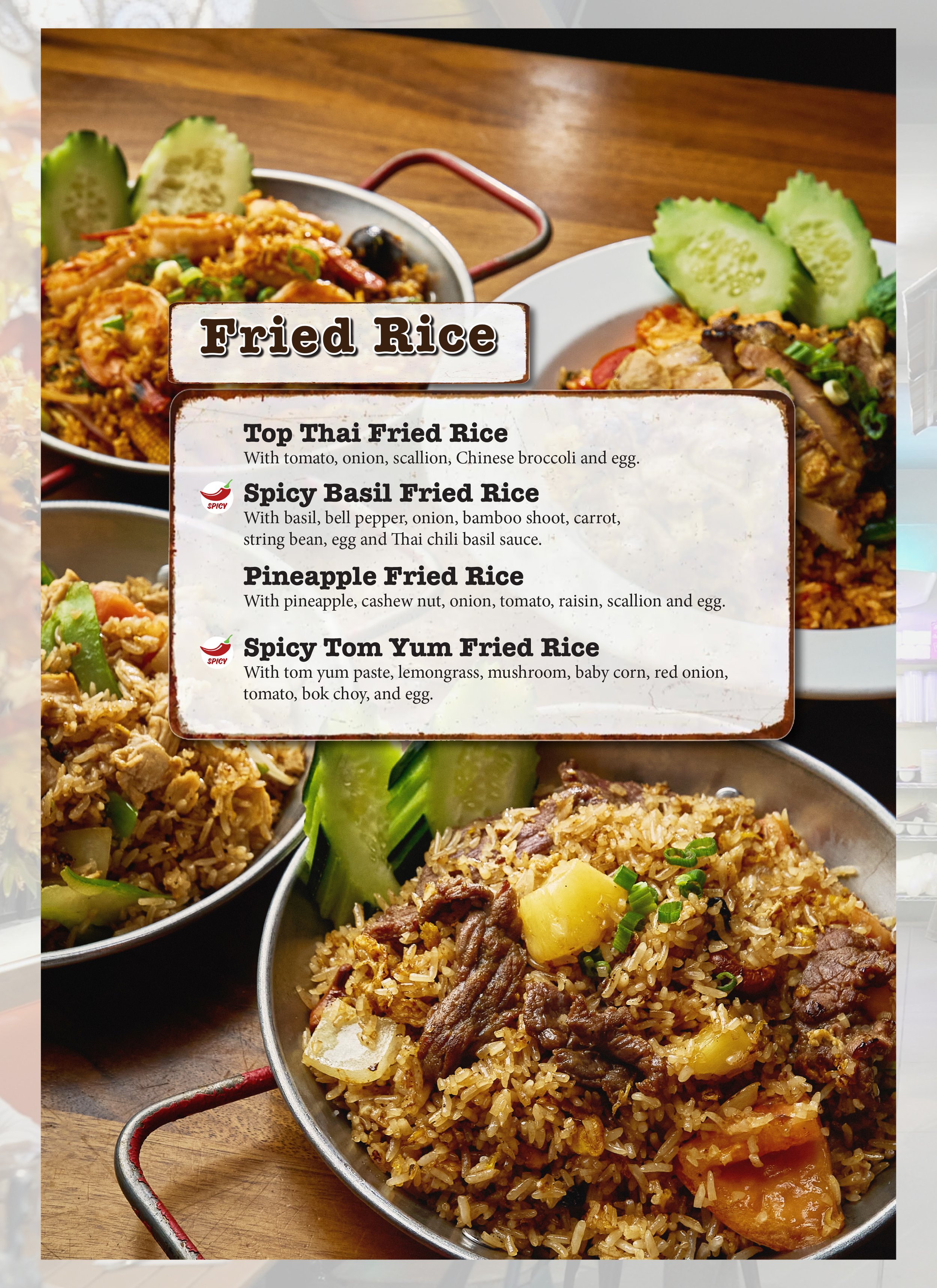 FOOD MENU — TOP THAI VINTAGE