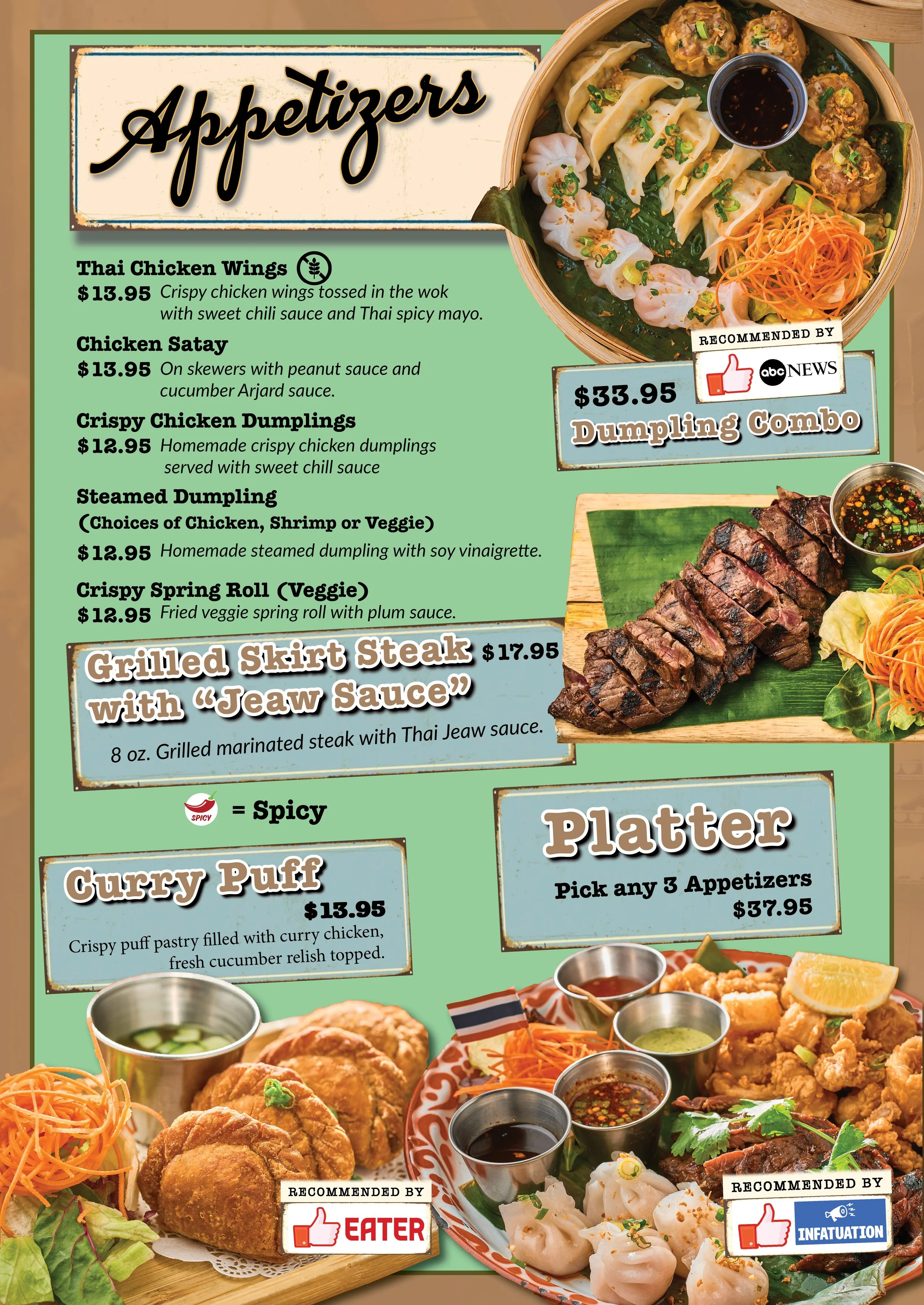 FOOD MENU — TOP THAI VINTAGE