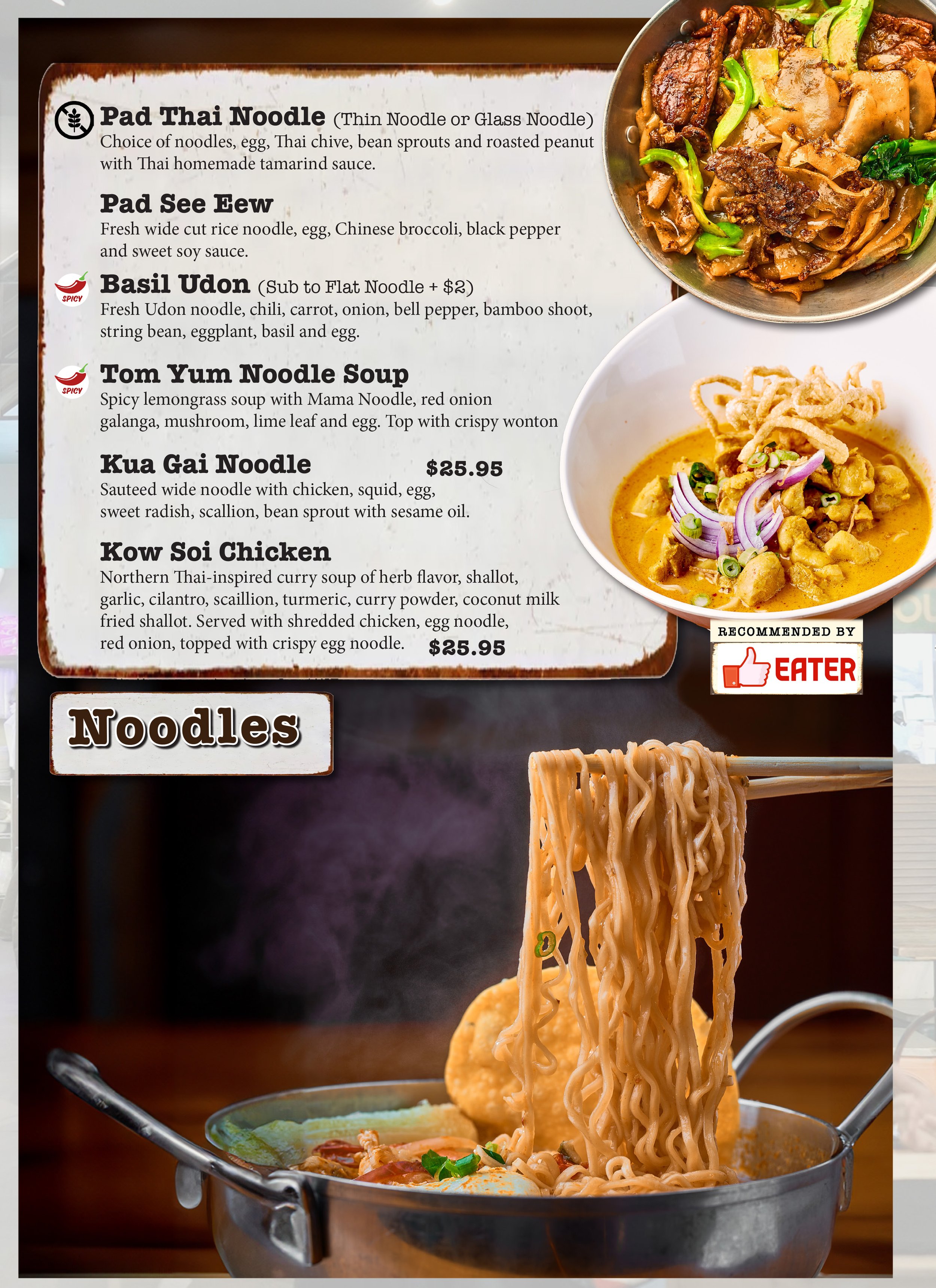 FOOD MENU — TOP THAI VINTAGE