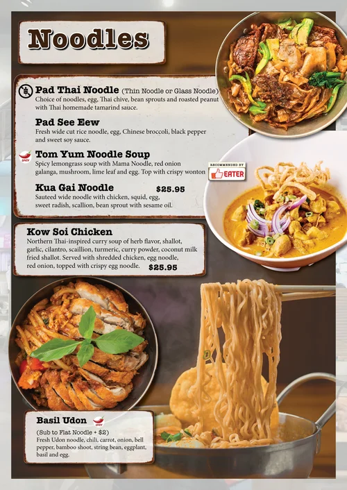 FOOD MENU — TOP THAI VINTAGE