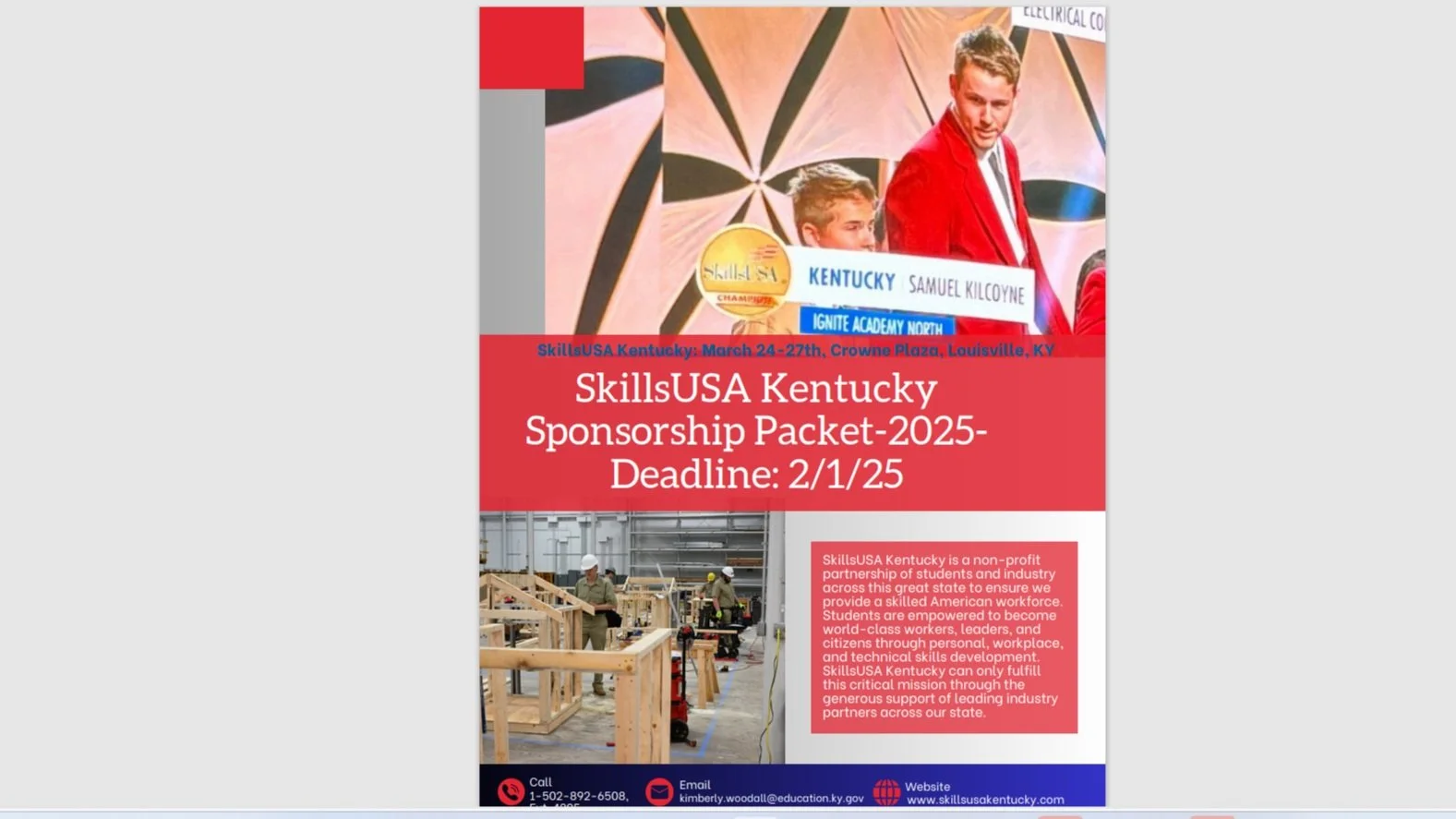 Sponsorship Packet — SkillsUSA Kentucky
