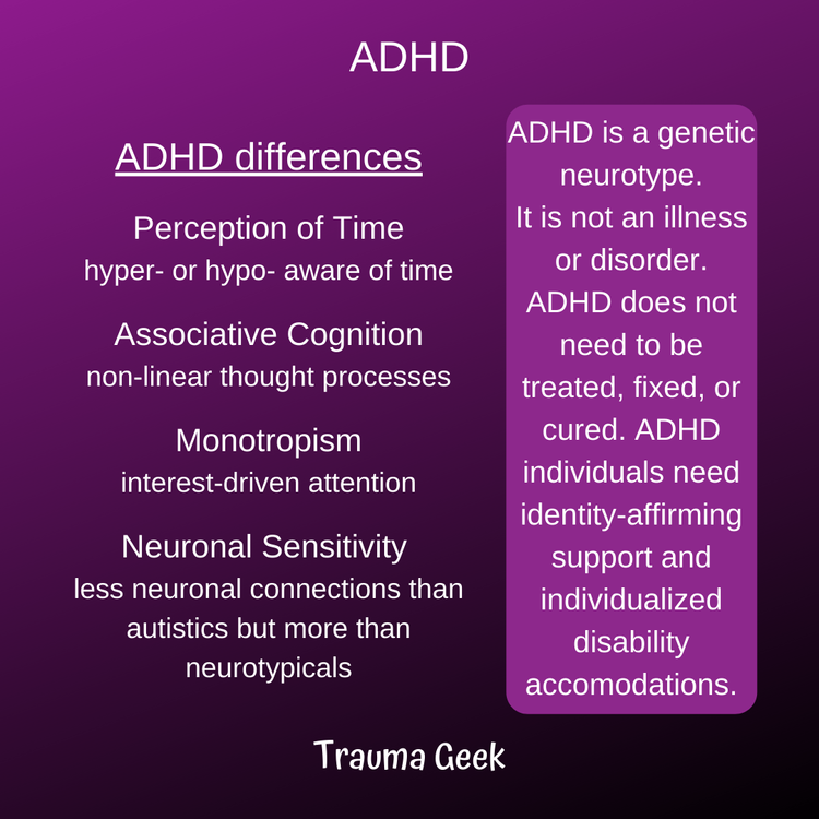 Neurodivergent Identity [graphics] — Trauma Geek