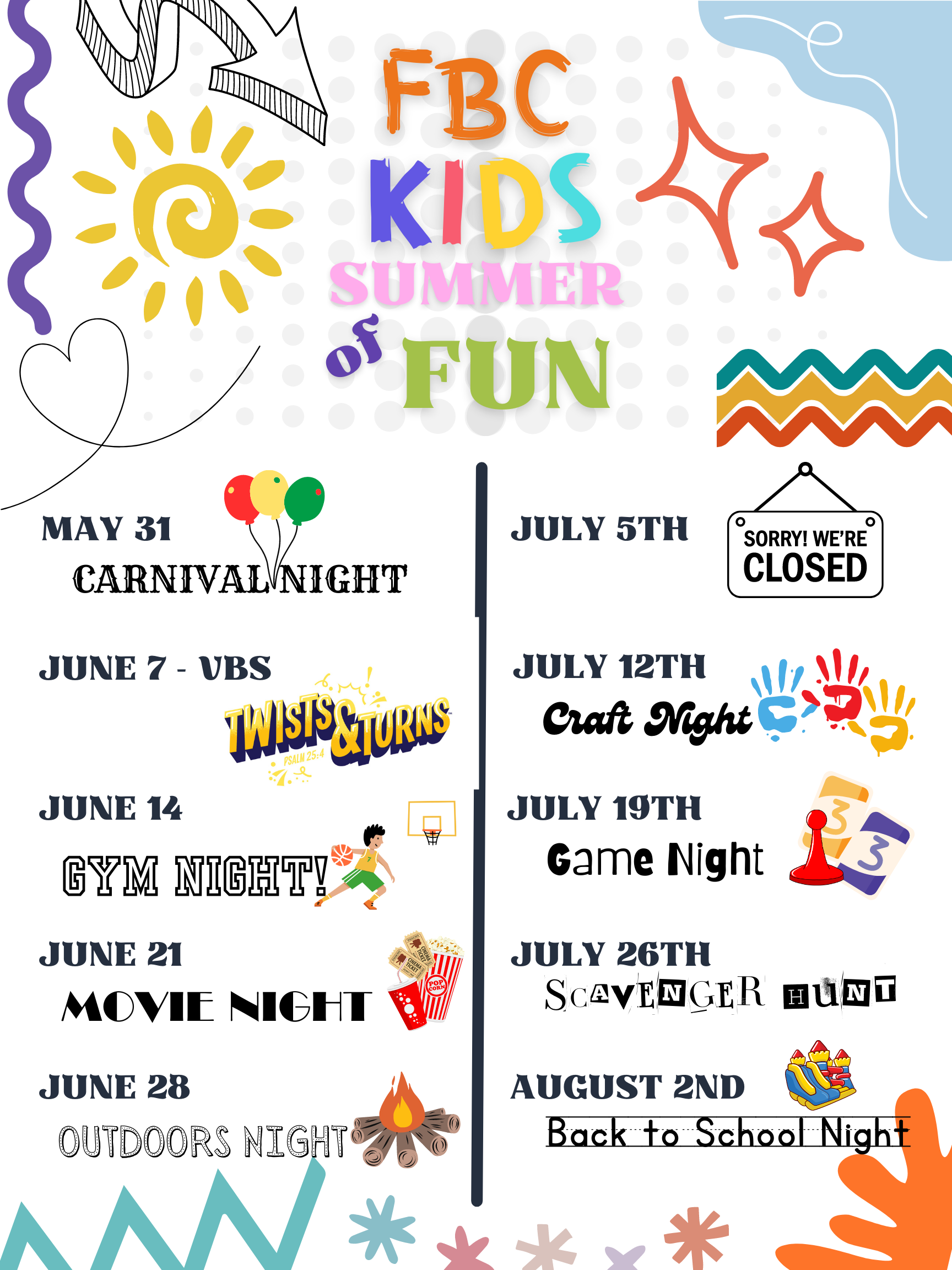 FBC KIDS SUMMER OF FUN '23 — First Baptist Church Portland, TN