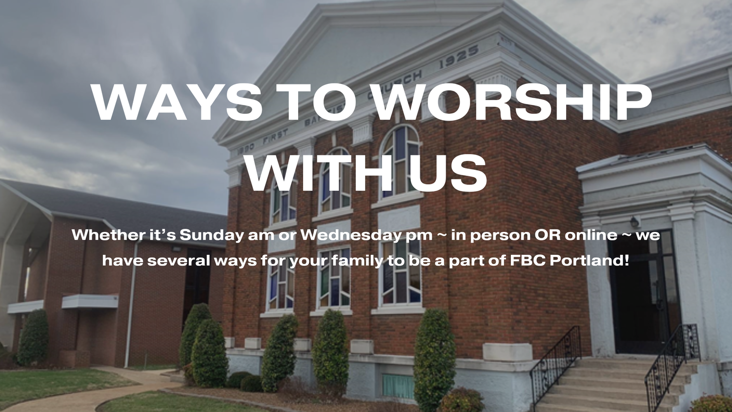 OUR SCHEDULE — First Baptist Church Portland, TN