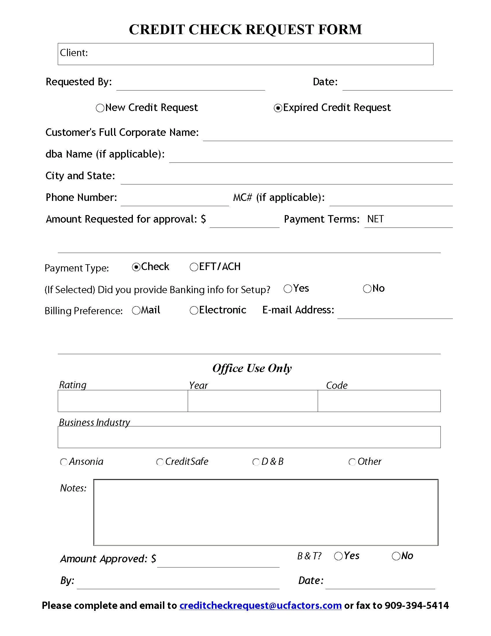 Client Forms — UC Factors