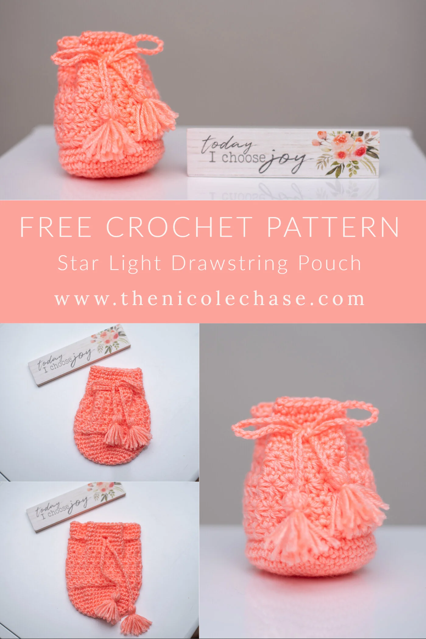 Star Light Drawstring Pouch - Free Crochet Pattern — Nicole Chase: Free ...