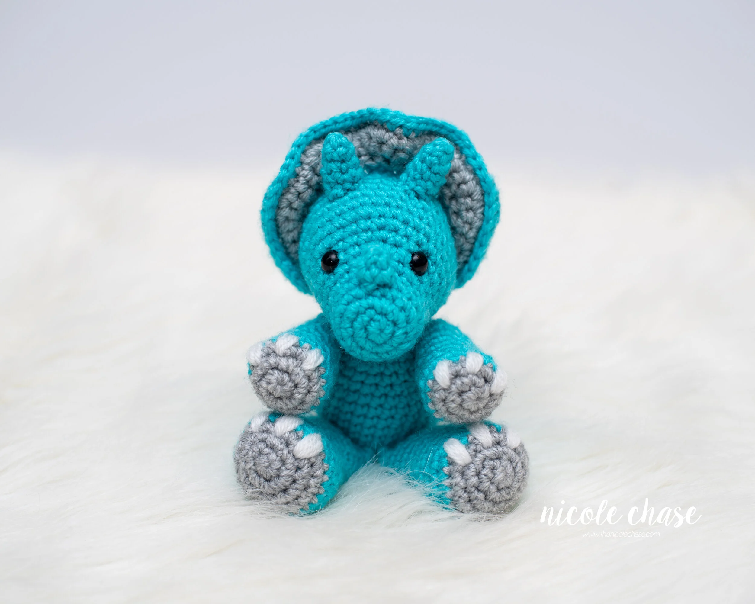 Mini Tanner the Triceratops - Free Dinosaur Crochet Pattern — Nicole Chase