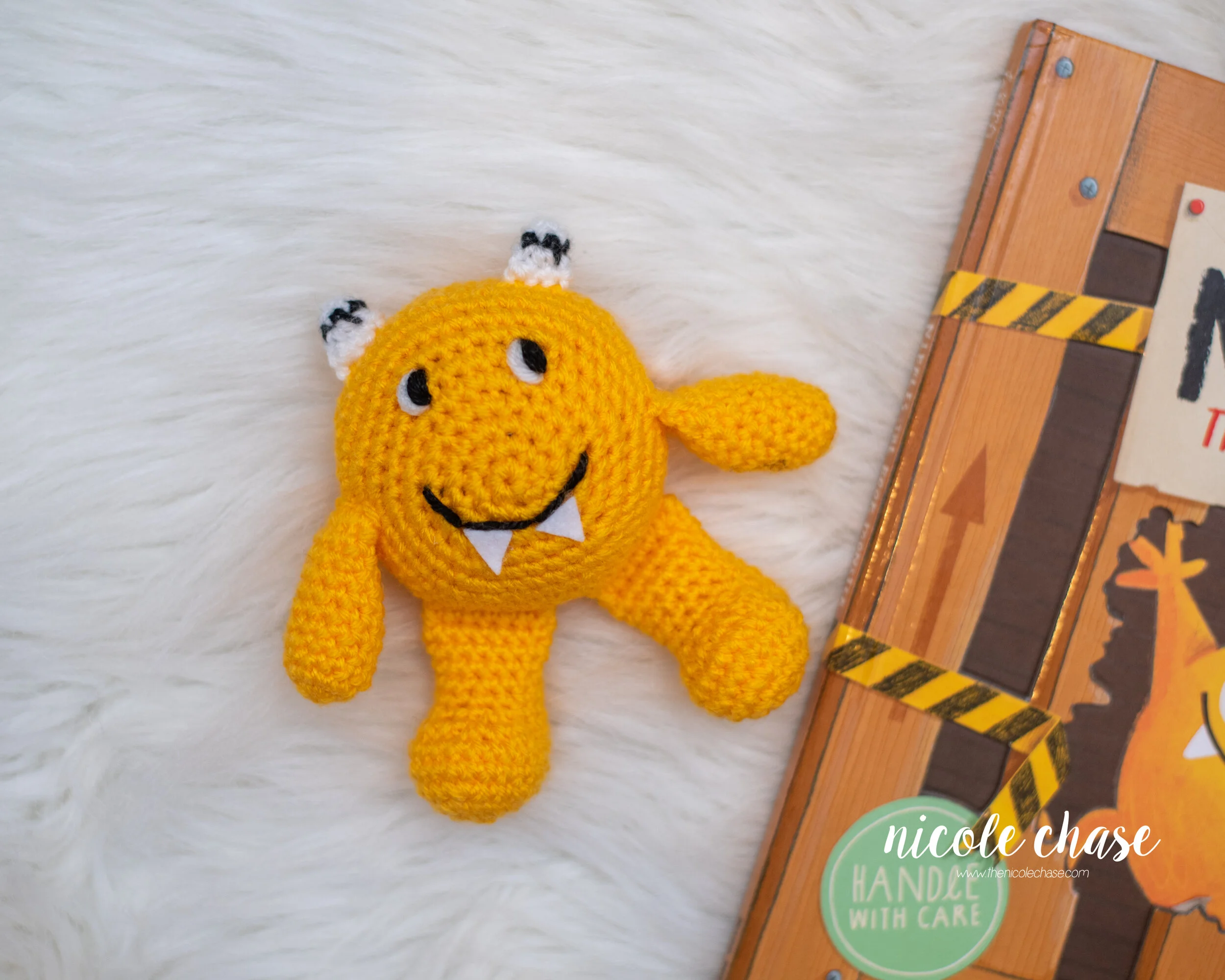 Nibbles the Monster - Free Crochet Pattern — Nicole Chase: Free Crochet ...