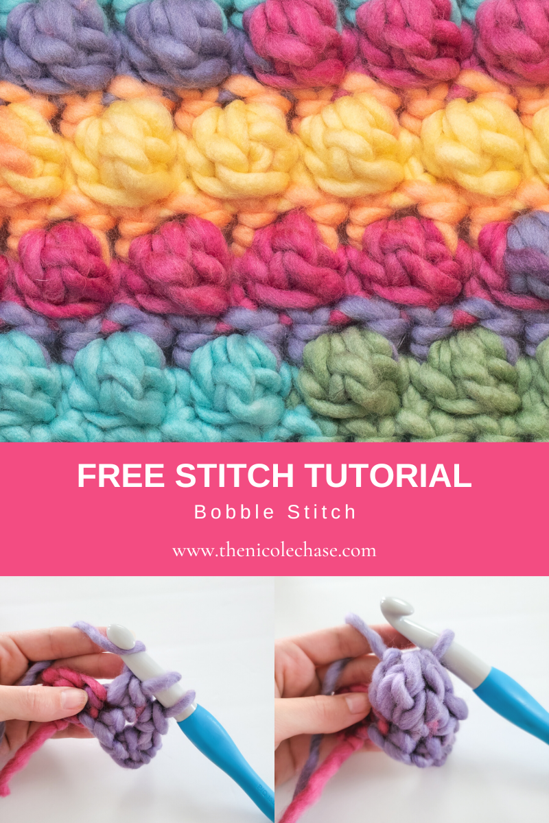 Bobbles - Crochet Stitch Tutorial — Nicole Chase: Free Crochet Patterns ...