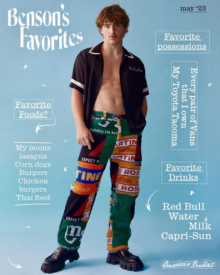 First Impressions: benson boone — American Studies