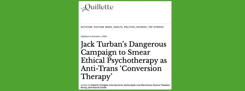 Recent Article Criticizes the Quality of Jack Turban's Analysis — The ...