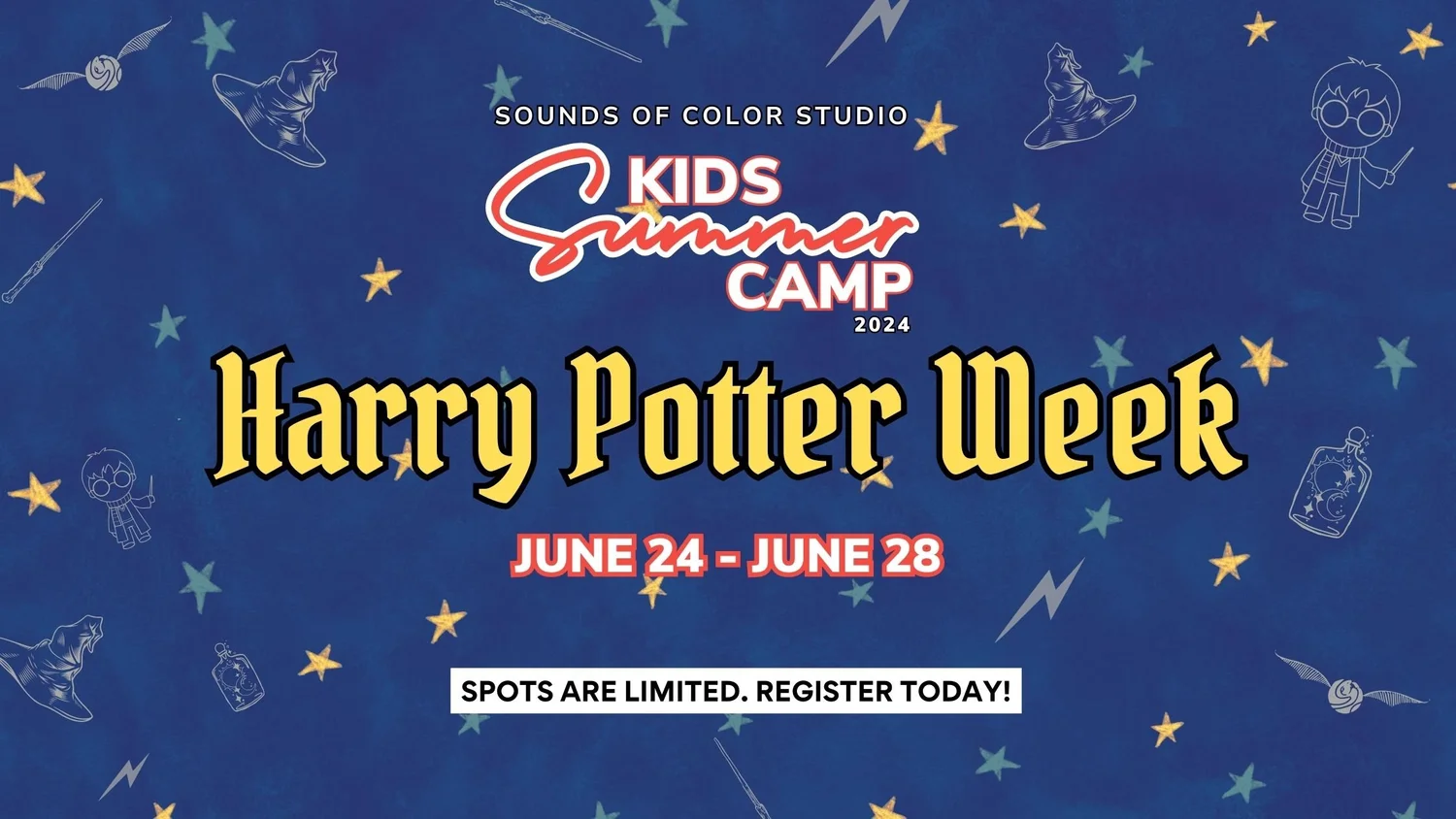 Kids Summer Camp 2024 - Harry Potter Week — Sounds of Color Studio