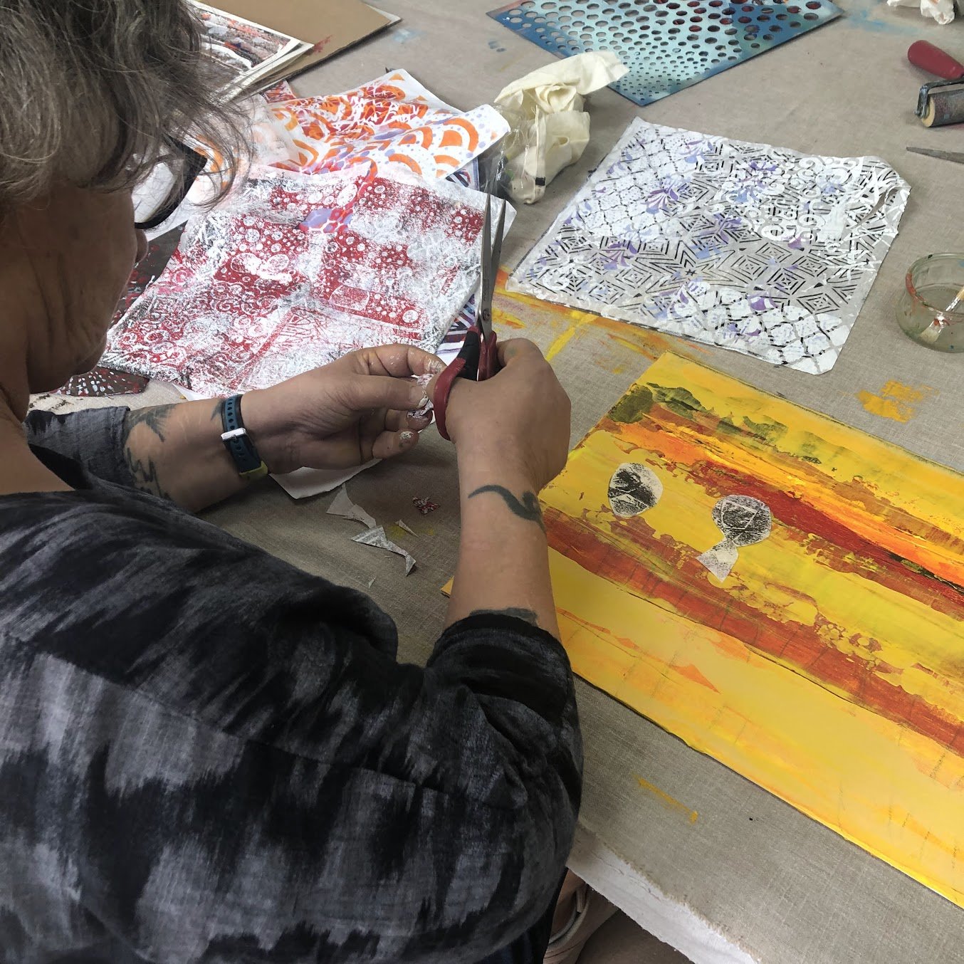 Aline Chevalier artiste contemporaine marqueterie papier figuratif abstrait Aline Chevalier artiste contemporaine marqueterie papier figuratif abstrait