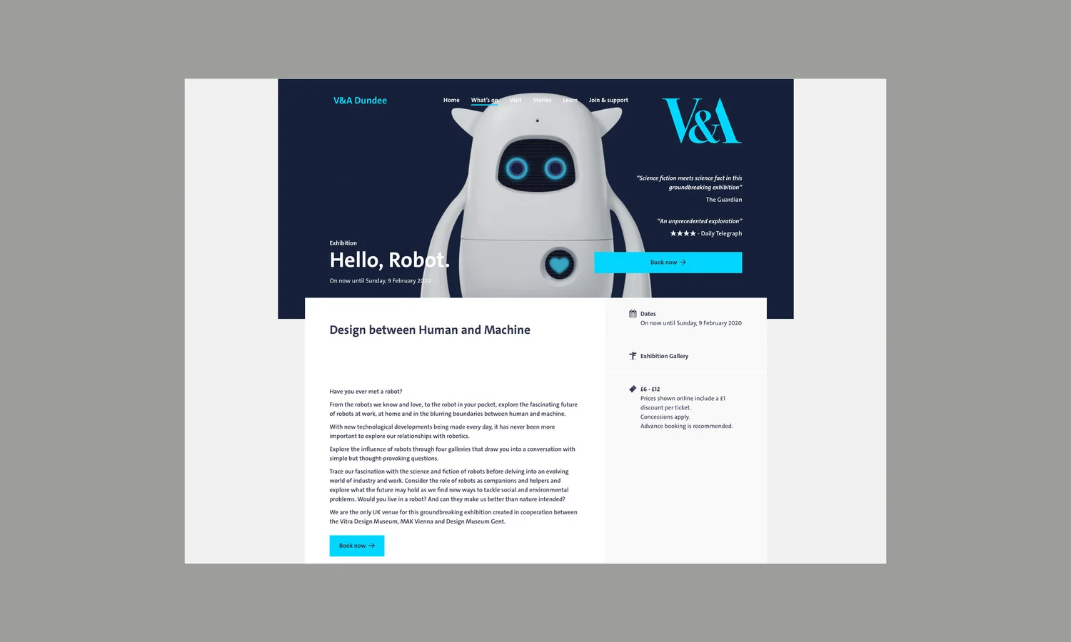 V&A Dundee. Hello, Robot. Design between Human and Machine. — Freytag ...