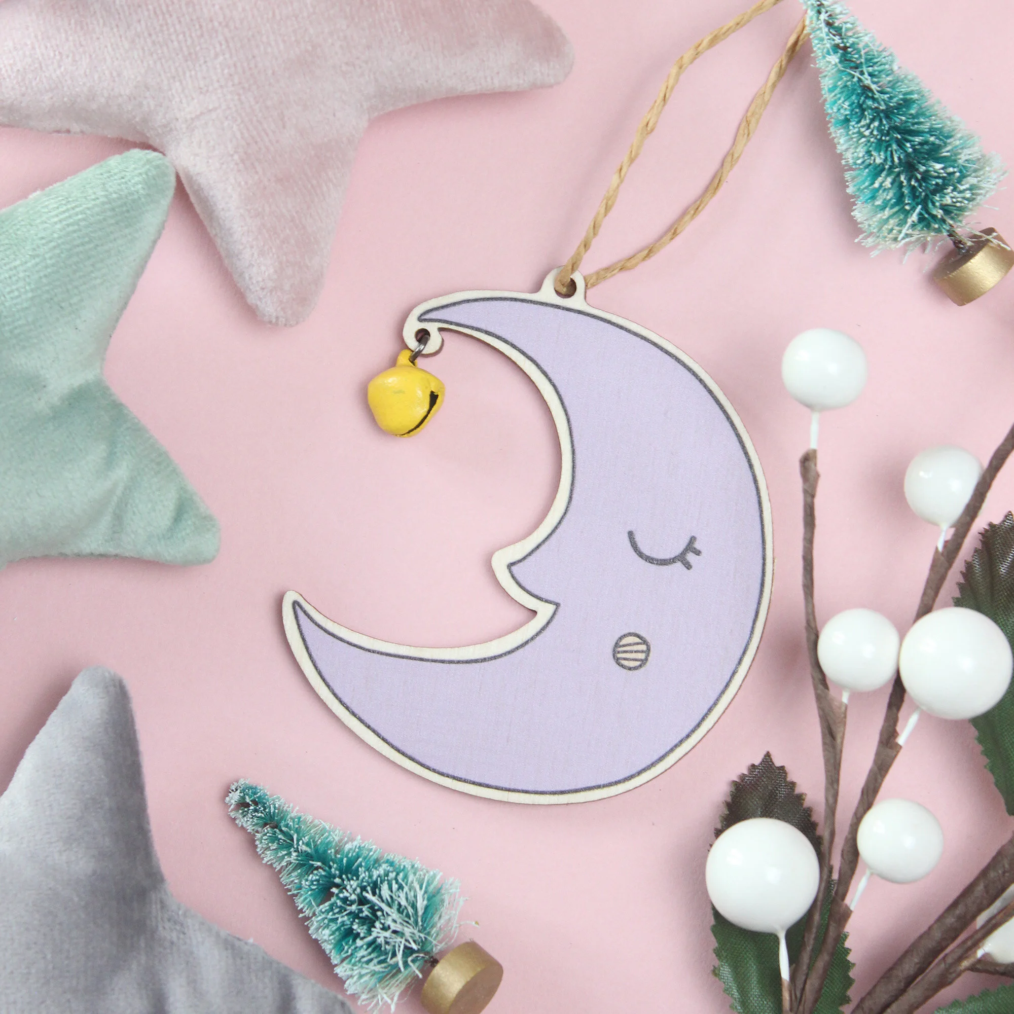 Crescent Moon Santa Decoration | Shelly Lighting