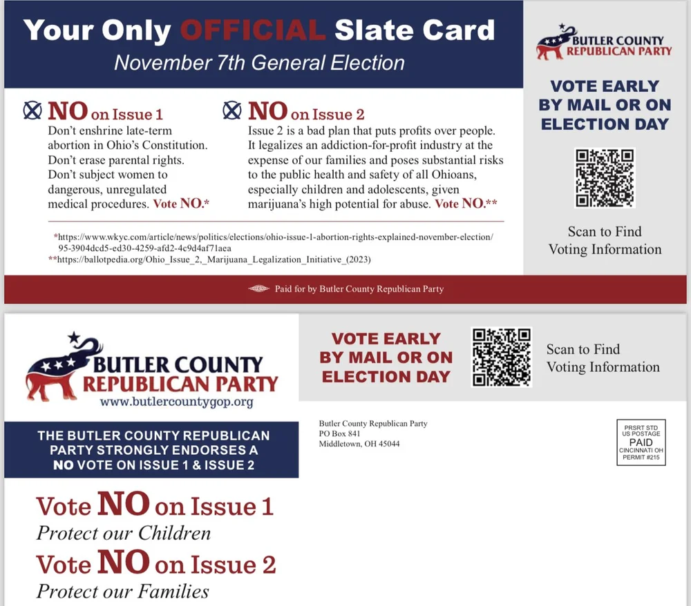 Slate Card — Butler County GOP