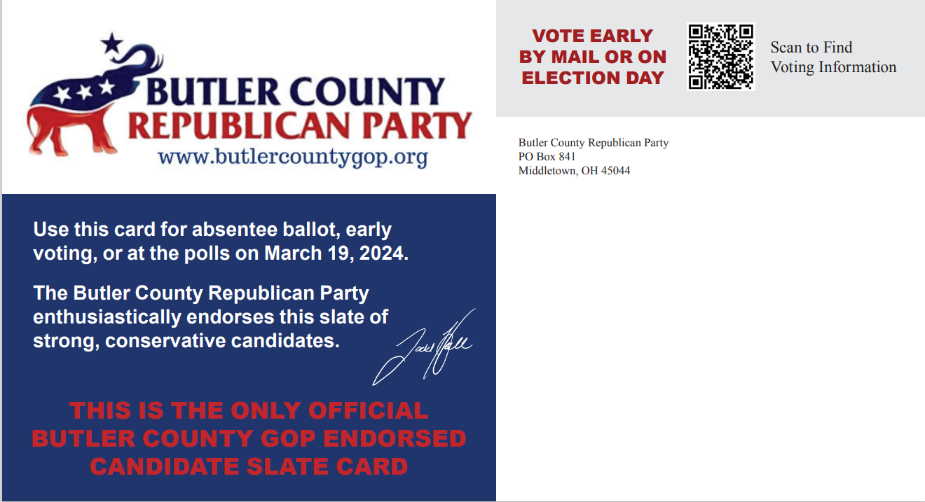 Slate Card — Butler County GOP
